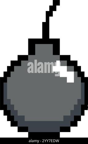 Retro videogame bomb pixelated cartoon isolated Stock Vector Image ...