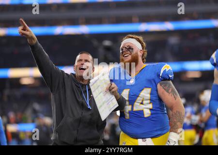 Los Angeles Chargers fullback Scott Matlock (44) stands for the ...