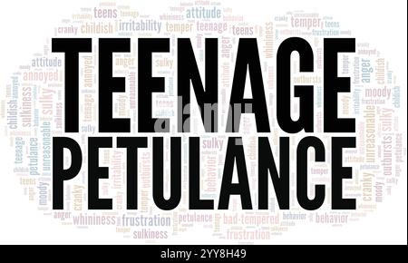 Teenage Petulance word cloud conceptual design isolated on white background Stock Vector Image ...
