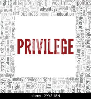 Privilege word cloud conceptual design isolated on white background ...
