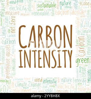 Carbon Intensity word cloud conceptual design isolated on white ...