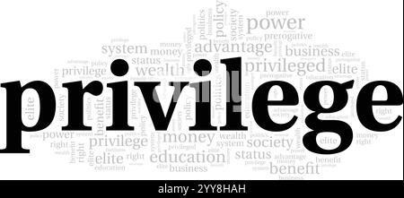 Privilege word cloud conceptual design isolated on white background ...