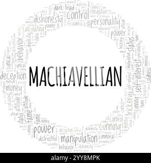 Machiavellianism word cloud conceptual design isolated on white ...