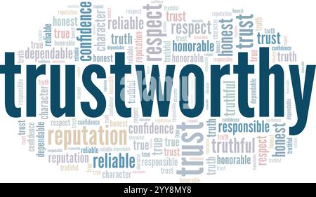 Truthful word cloud conceptual design isolated on white background ...