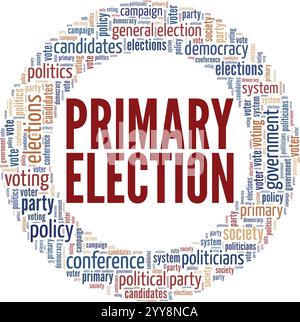 Primary Election word cloud conceptual design isolated on white ...