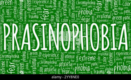 Prasinophobia: Fear of the Color Green word cloud conceptual design ...