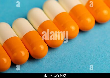 pills with powder inside, therapeutic medical remedies in the form of ...