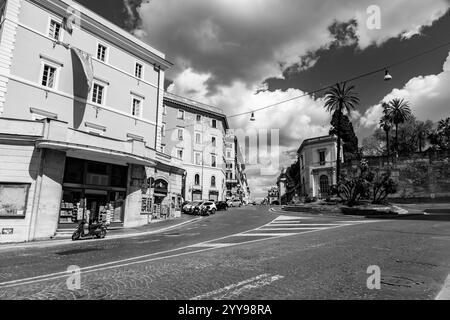 Rome, Italy - April 7, 2019: The roundabout at Largo Magnanapoli ...