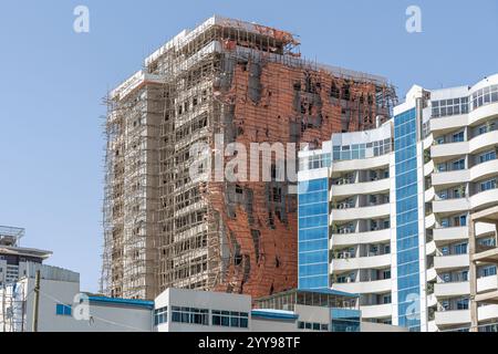 Construction of many modern high rise buildings in Addis Ababa ...