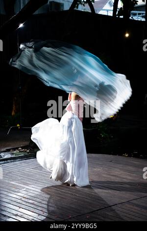 mesmerizing dance performed by a profesional Vietnamese dancer Stock ...