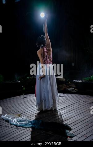 mesmerizing dance performed by a profesional Vietnamese dancer Stock ...