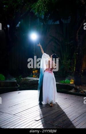 mesmerizing dance performed by a profesional Vietnamese dancer Stock ...