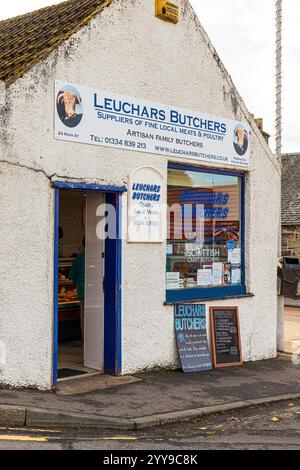 A traditional butchers shop in Leuchars, St Andrews, Fife, Scotland UK ...