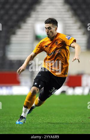 Wolverhampton Wanderers' Matt Doherty (third left) celebrates scoring ...