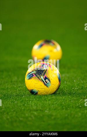 Balls on the pitch seen during the Serie A 2025/2026 football match ...