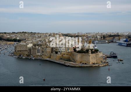 Senglea-Isla view from Upper Barrakka, Valletta, Malta, Europe Stock ...