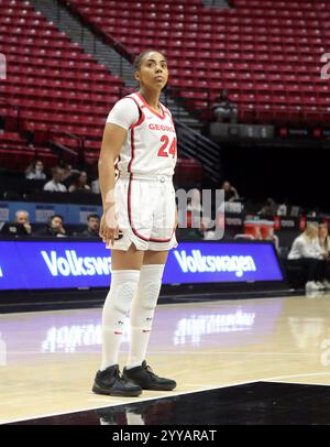 December 20, 2024 - Georgia Bulldogs guard Trinity Turner #0 drives to ...