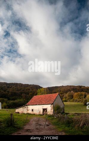 Garralda rural landscapes. Aezkoa Valley, Navarre, Spain Stock Photo ...