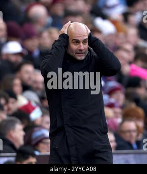Birmingham, UK. 21st Dec, 2024. Aston Villa's Youri Tielemans tussles ...