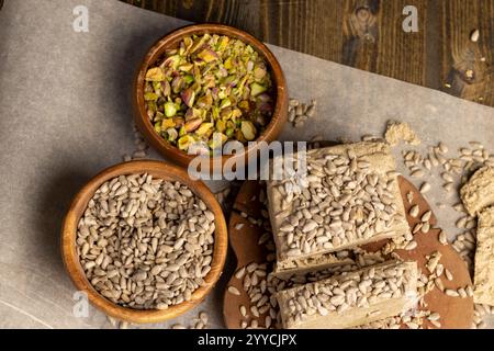 Sweet halva made from sunflower seeds Stock Photo - Alamy