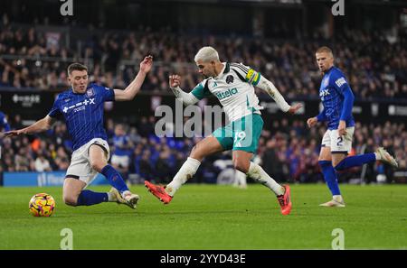 Bruno Guimaraes of Newcastle United shoots on goal but is offside ...