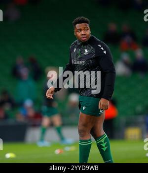 Dublin, Ireland. 21st Dec, 2024. Jack Aungier of Connacht with the ball ...