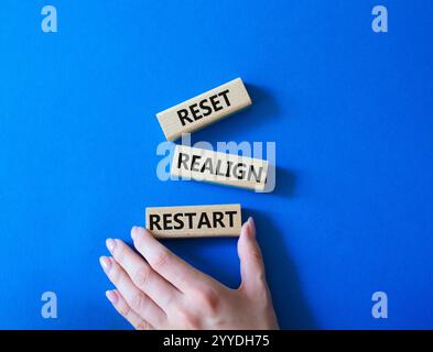 Reset Realign Restart symbol. Concept words Reset Realign Restart on ...