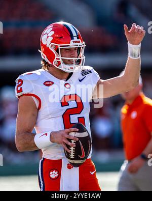 Dec 21, 2024. Cade Klubnik #2 of the Clemson Tigers in action vs the Texas Longhorns the first ...