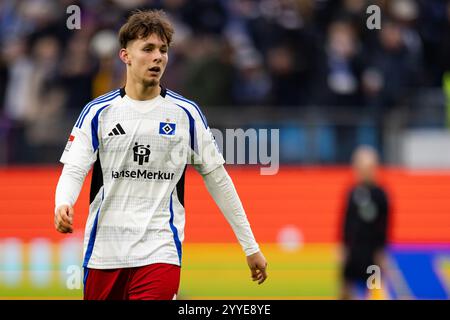 Otto Stange (Hamburger SV, #49), Adedire Mebude (Hamburger SV, #16) GER ...