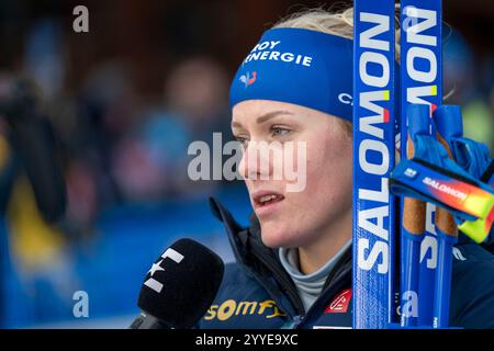 Le Grand Bornand, France. 21st Dec, 2025. Justine Braisaz-Bouchet ...
