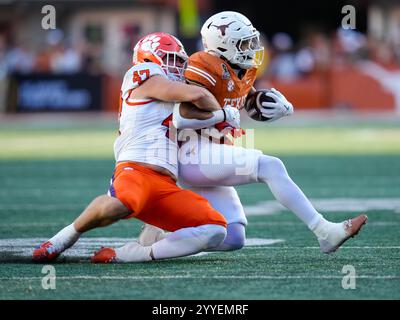 Clemson linebacker Sammy Brown (47) reacts during an NCAA college ...