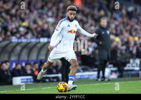 Jayden Bogle Of Leeds United crosses the ball during the Sunderland v ...