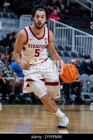 Stanford guard Benny Gealer (5) during an NCAA college basketball game ...