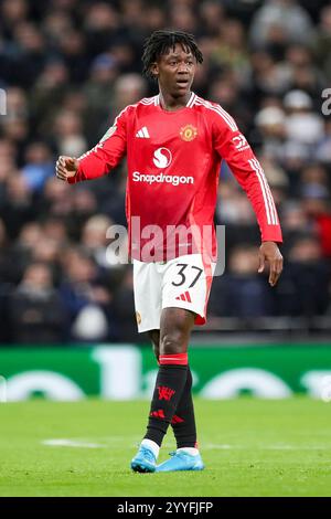Manchester United midfielder Kobbie Mainoo (37) reacts after goal ...