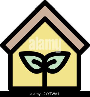 Grow house symbol - Ecological farming icon Stock Vector Image & Art ...