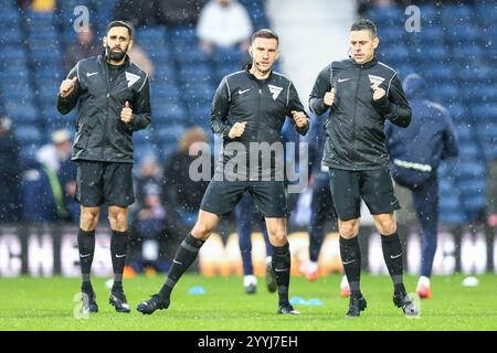 Referee Thomas Kirk warming up before the West Ham United v Queens Park ...
