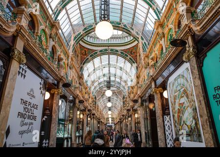 County Arcade Shoopping area, Leeds, UK. Leeds City Centre during the ...