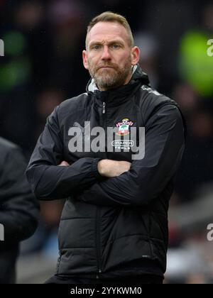 Southampton interim manager Simon Rusk during the Premier League match ...