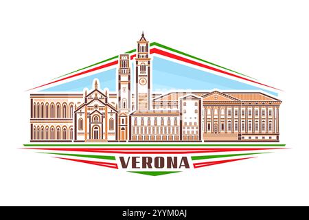 Verona skyline line art vector illustration Stock Vector Image & Art ...