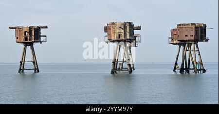 Kent Southend Thames Estury Maunsell Forts WW2 defence Stock Photo - Alamy