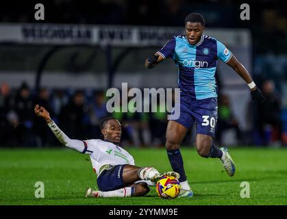 Wycombe Wanderers Beryly Lubala and Bolton Wanderers Jay Matete in ...