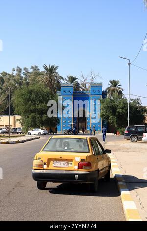 Babylon in Iraq - November 13 2024: the replica of the blue Ishtar gate ...