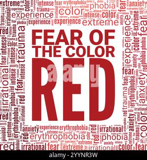 Erythrophobia: Fear of the Color Red word cloud conceptual design ...