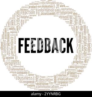 Feedback word cloud conceptual design isolated on white background ...