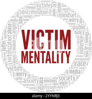 Victim Mentality word cloud conceptual design isolated on white ...