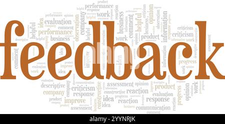 Feedback word cloud conceptual design isolated on white background ...