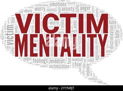 Victimism word cloud conceptual design isolated on white background ...
