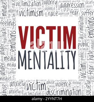 Victimism word cloud conceptual design isolated on white background ...