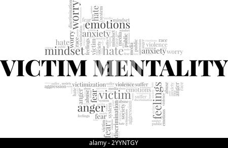 Victimism word cloud conceptual design isolated on white background ...