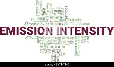 Emission Intensity word cloud conceptual design isolated on white ...
